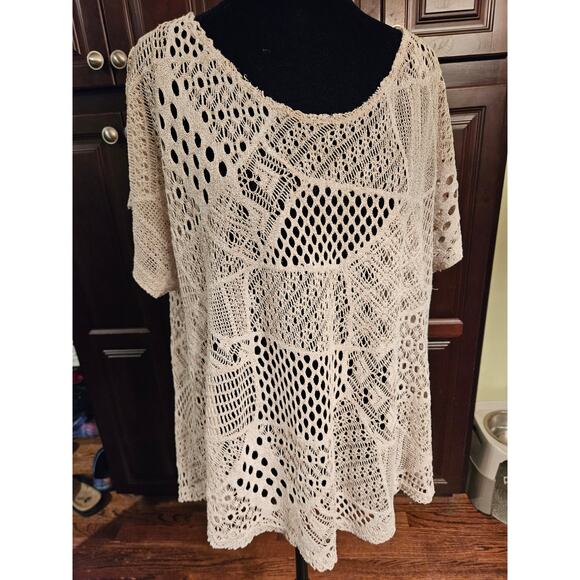 Maria Gabriel | Sweaters | Maria Gabriel X Cream Lace Open Knit Beachy ...